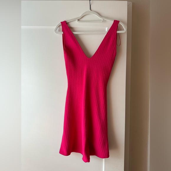 Zara | Dresses | Zara Hot Pink Dress | Poshmark